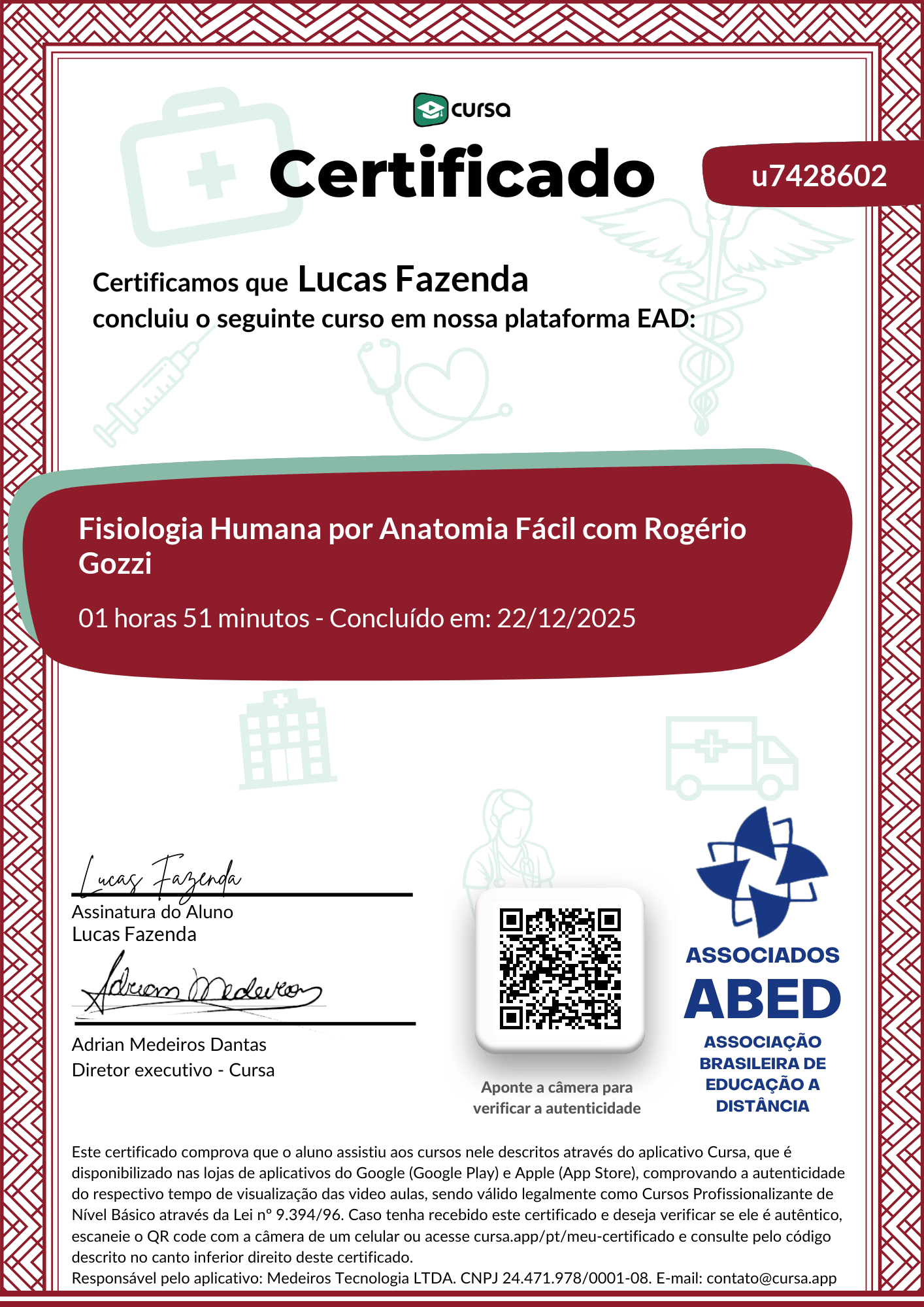Meu certificado no Cursa! | Cursa: Cursos online Gratuitos ...