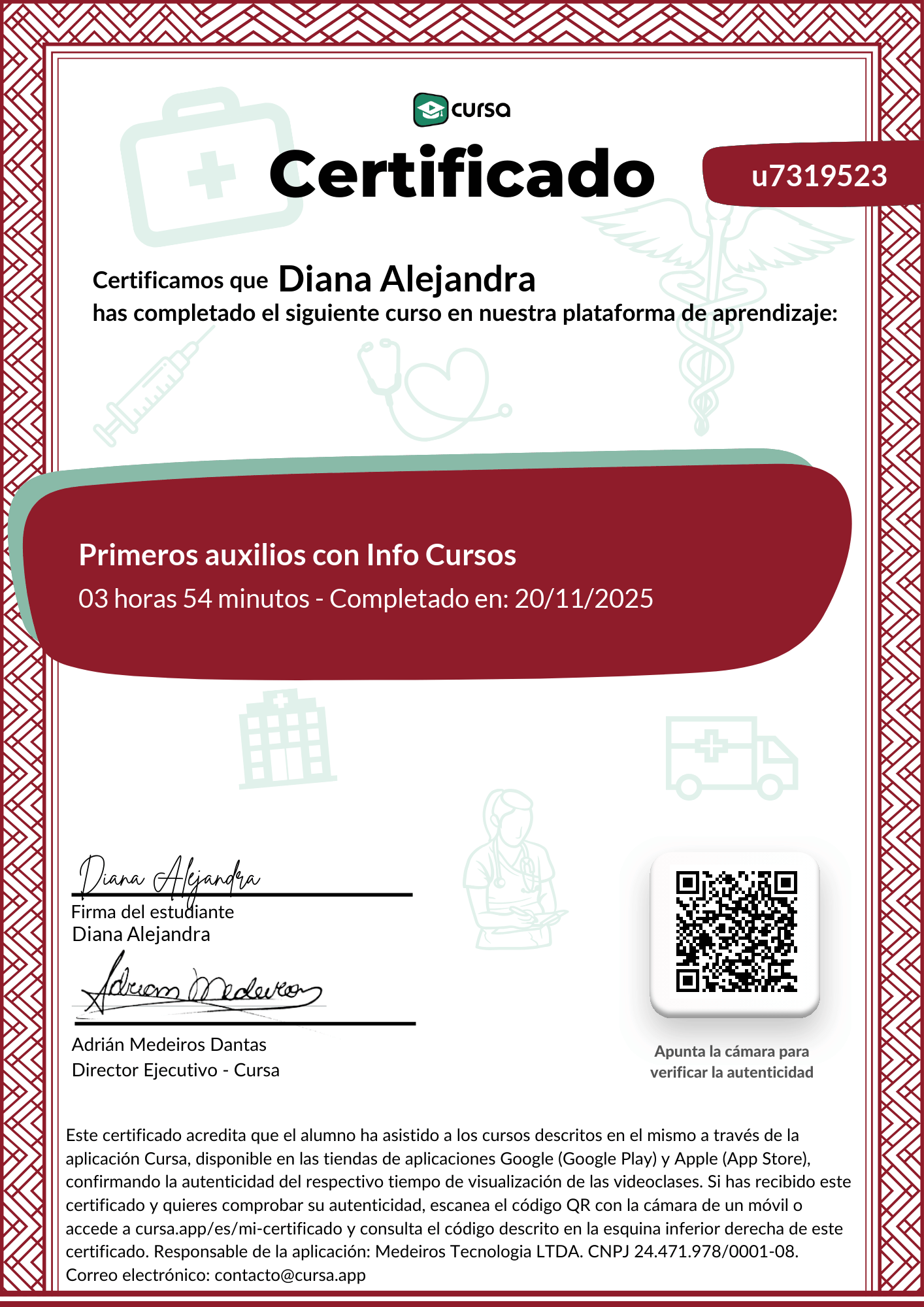 Mi certificado en Cursa! | Cursa: Cursos online Gratuitos + Certificado ...