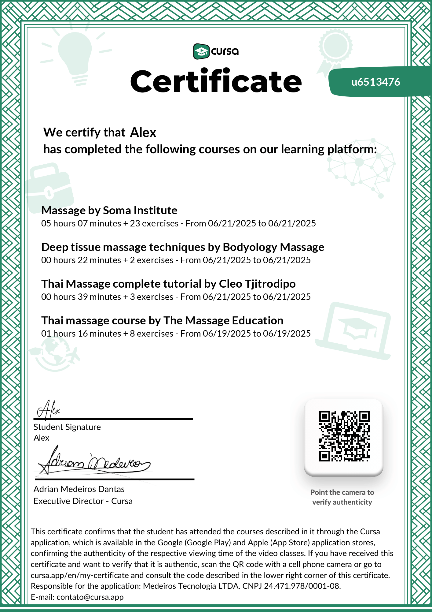My certificate on Cursa! | Cursa: Free Online Courses + Free Certificate