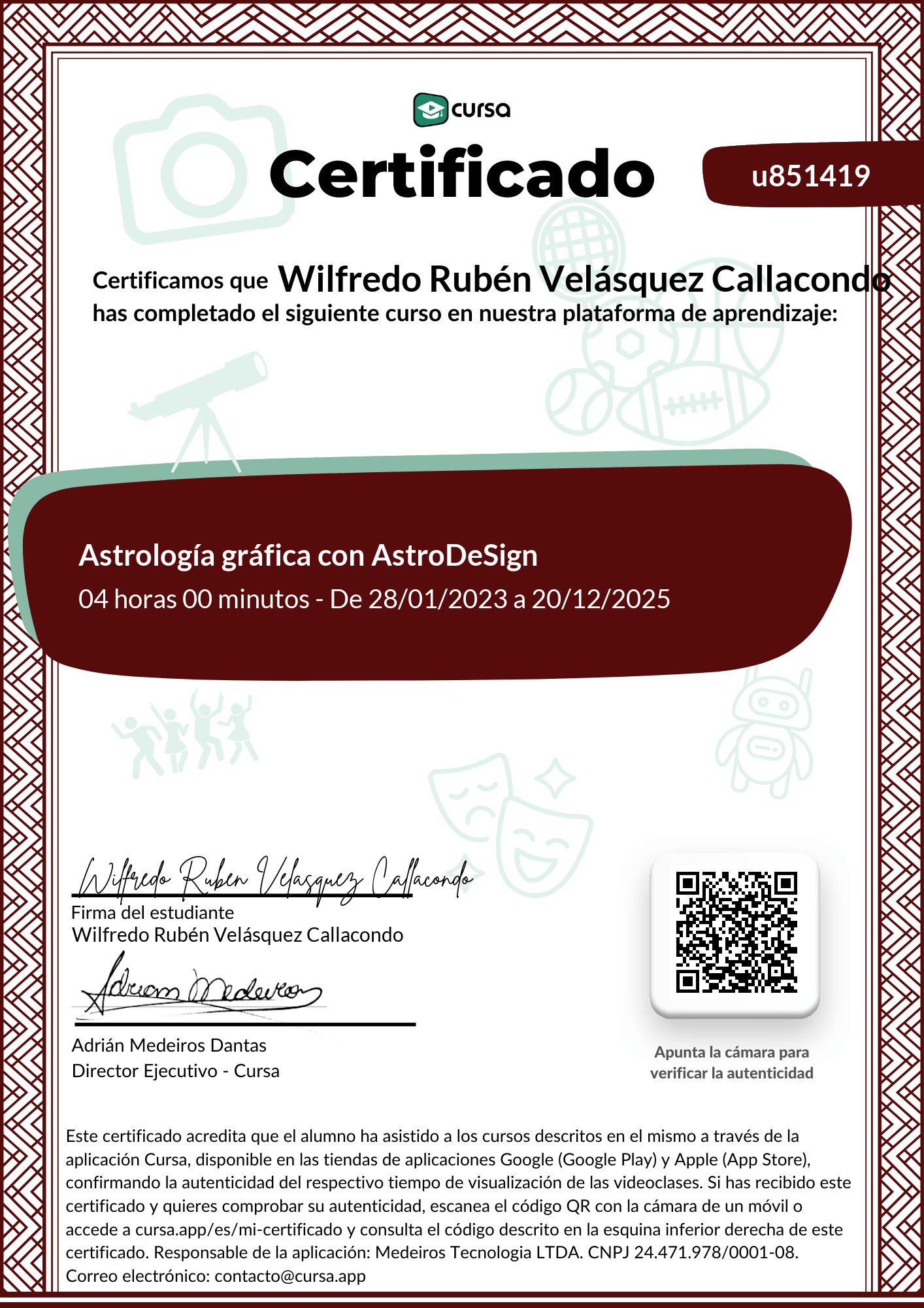 Mi certificado en Cursa! | Cursa: Cursos online Gratuitos + Certificado ...