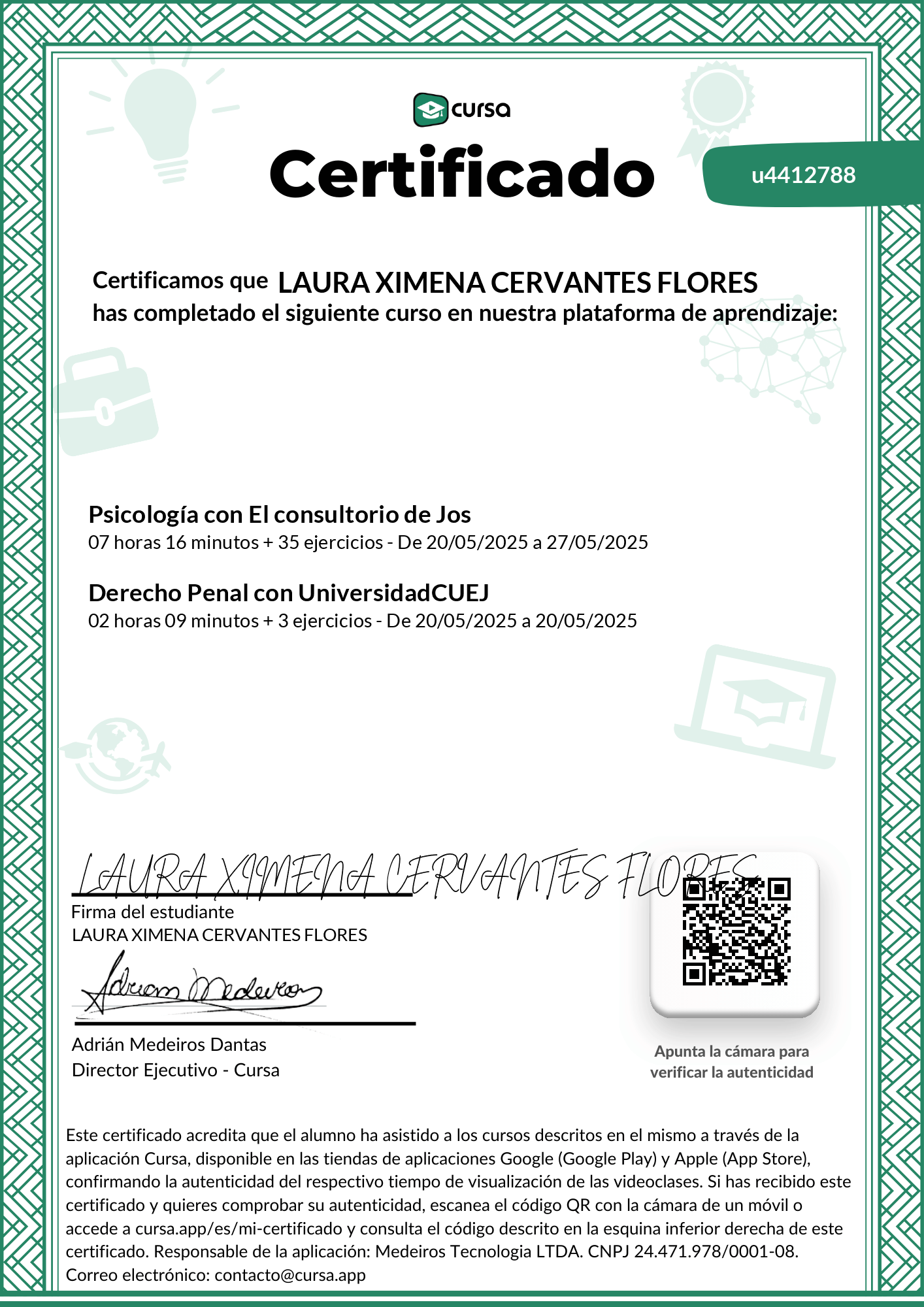 Mi certificado en Cursa! | Cursa: Cursos online Gratuitos + Certificado gratuito
